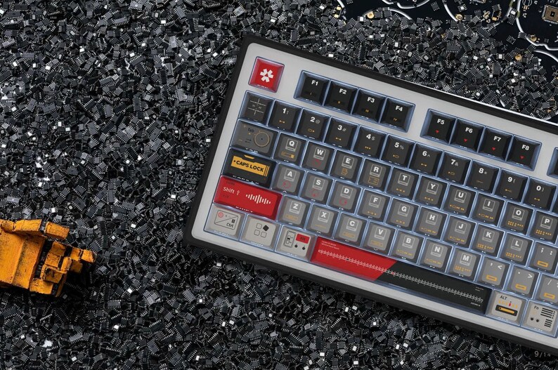 Time Side Engraved Keycaps Translucent 132 Keys Customized Mechanical ...