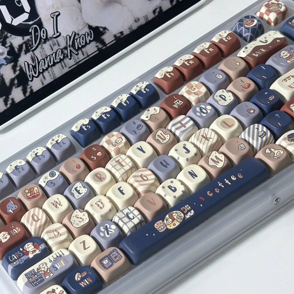 Coffee Doggy Puppy Keycaps Cute Keycaps Customized Keyboard Mechanical ...
