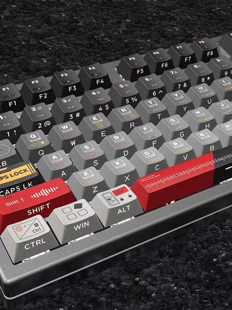 Time Side Engraved Keycaps Translucent 132 Keys Customized Mechanical ...