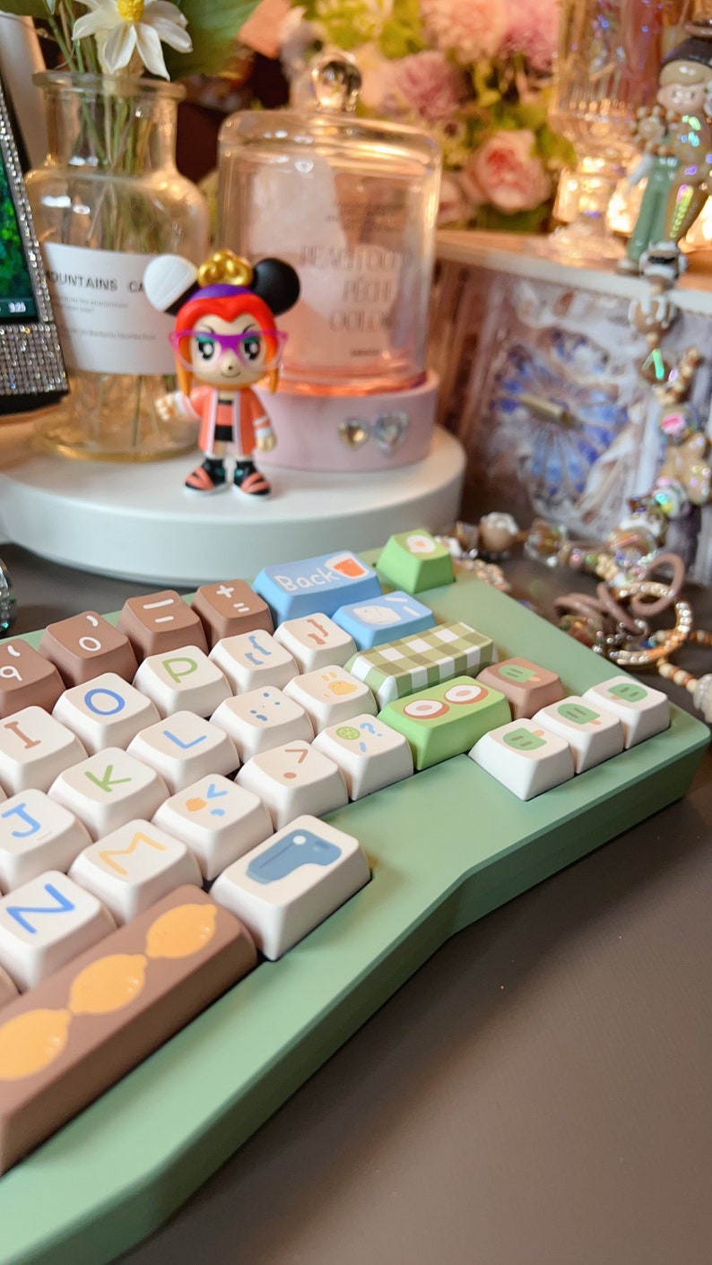Prebuild Pastel Green Ergonomic Aluminum Customized Mechanical Keyboard ...