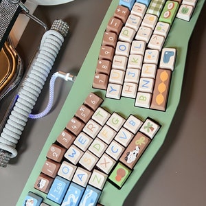 Prebuild Pastel Green Ergonomic Aluminum Customized Mechanical Keyboard ...