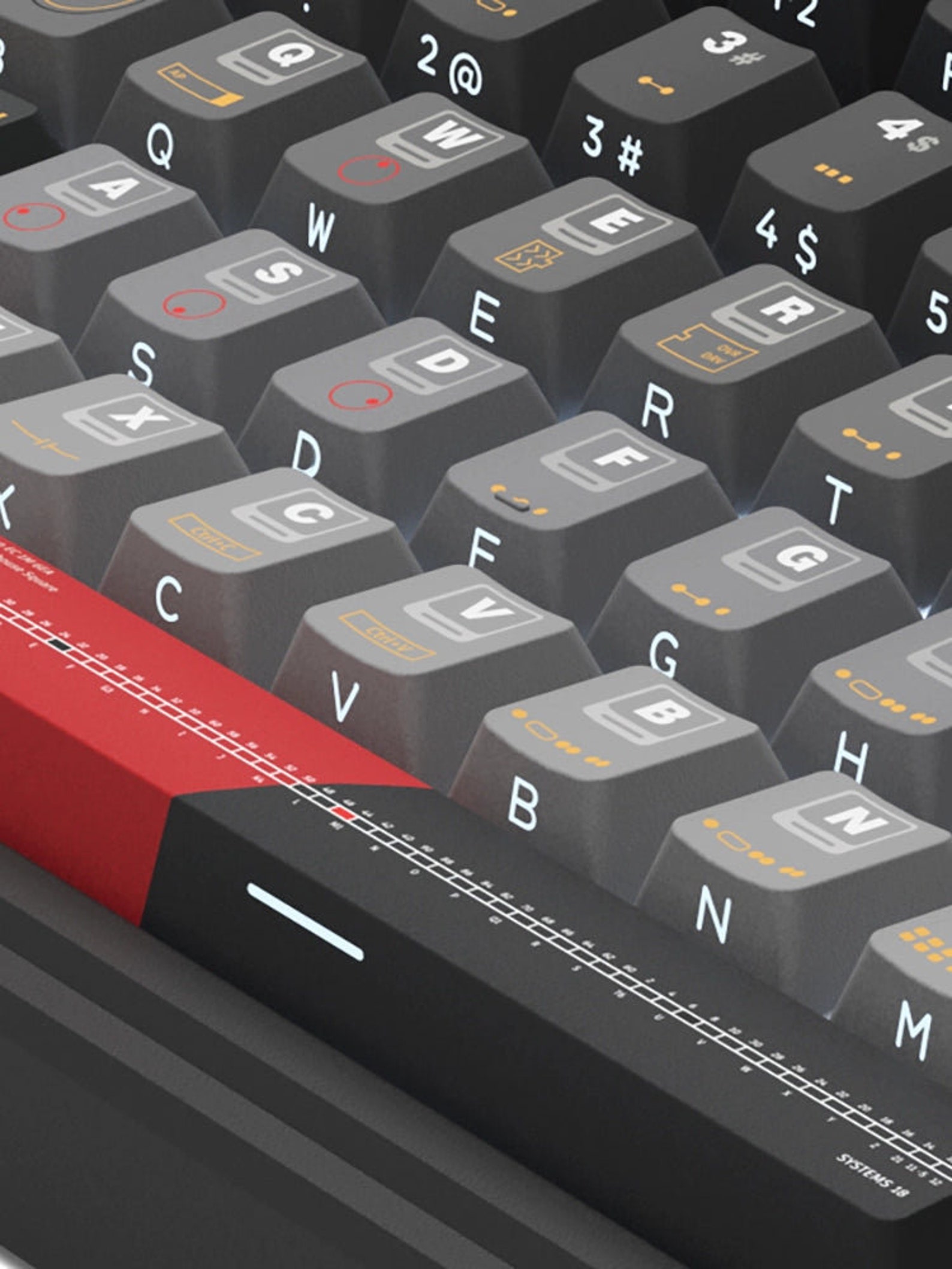 Time Side Engraved Keycaps Translucent 132 Keys Customized Mechanical ...