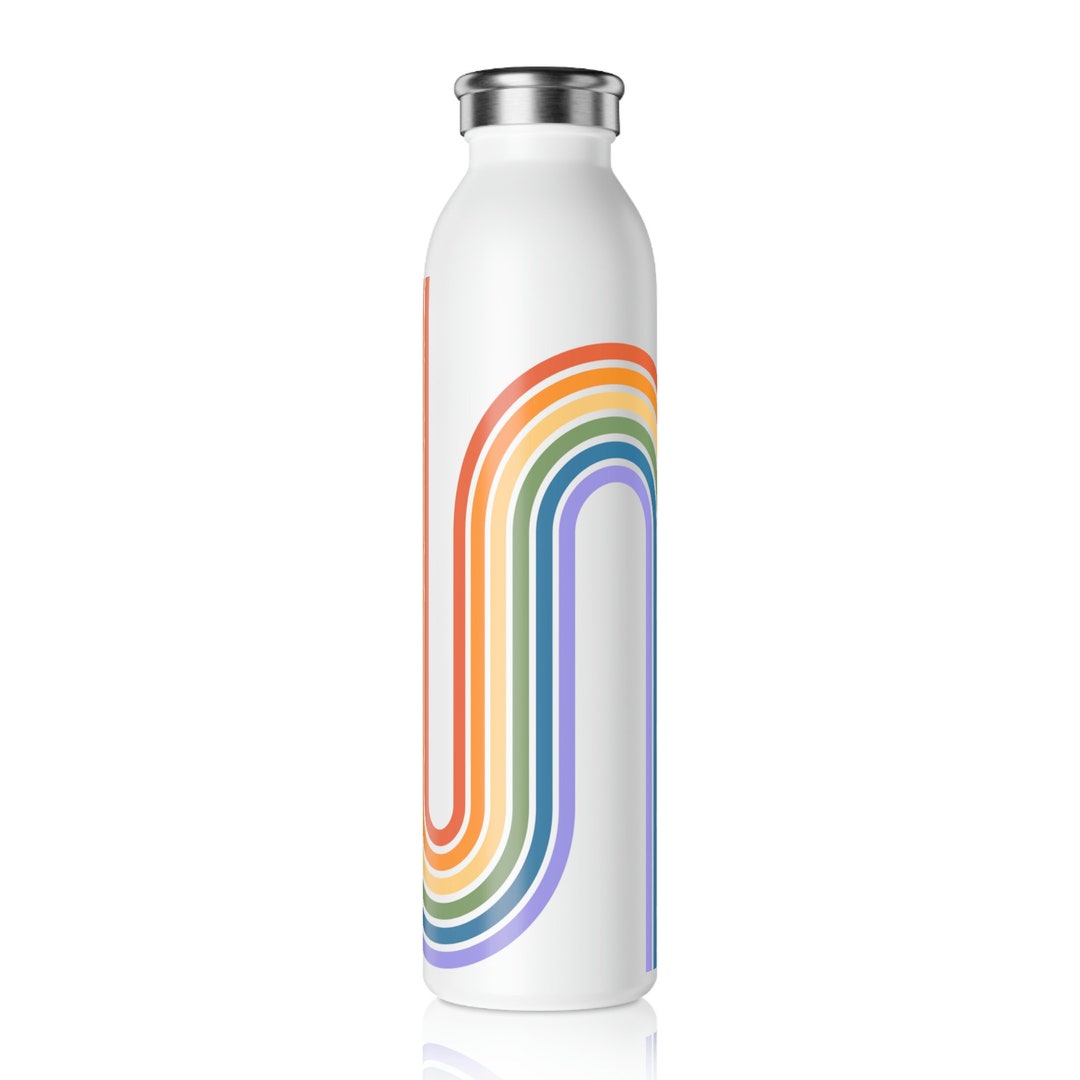 Retro Rainbow Stainless Steel Water Bottle, 600ml - Etsy