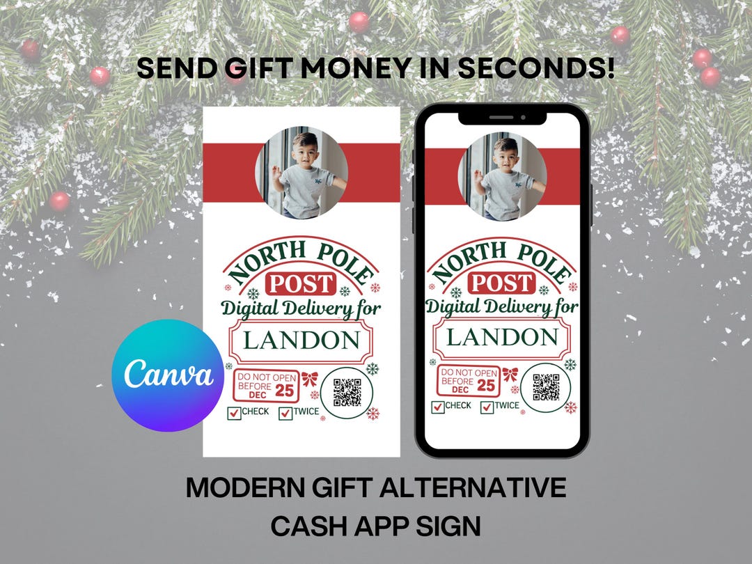 Christmas Cash App QR Code | Editable Canva Template | Instant Download ...