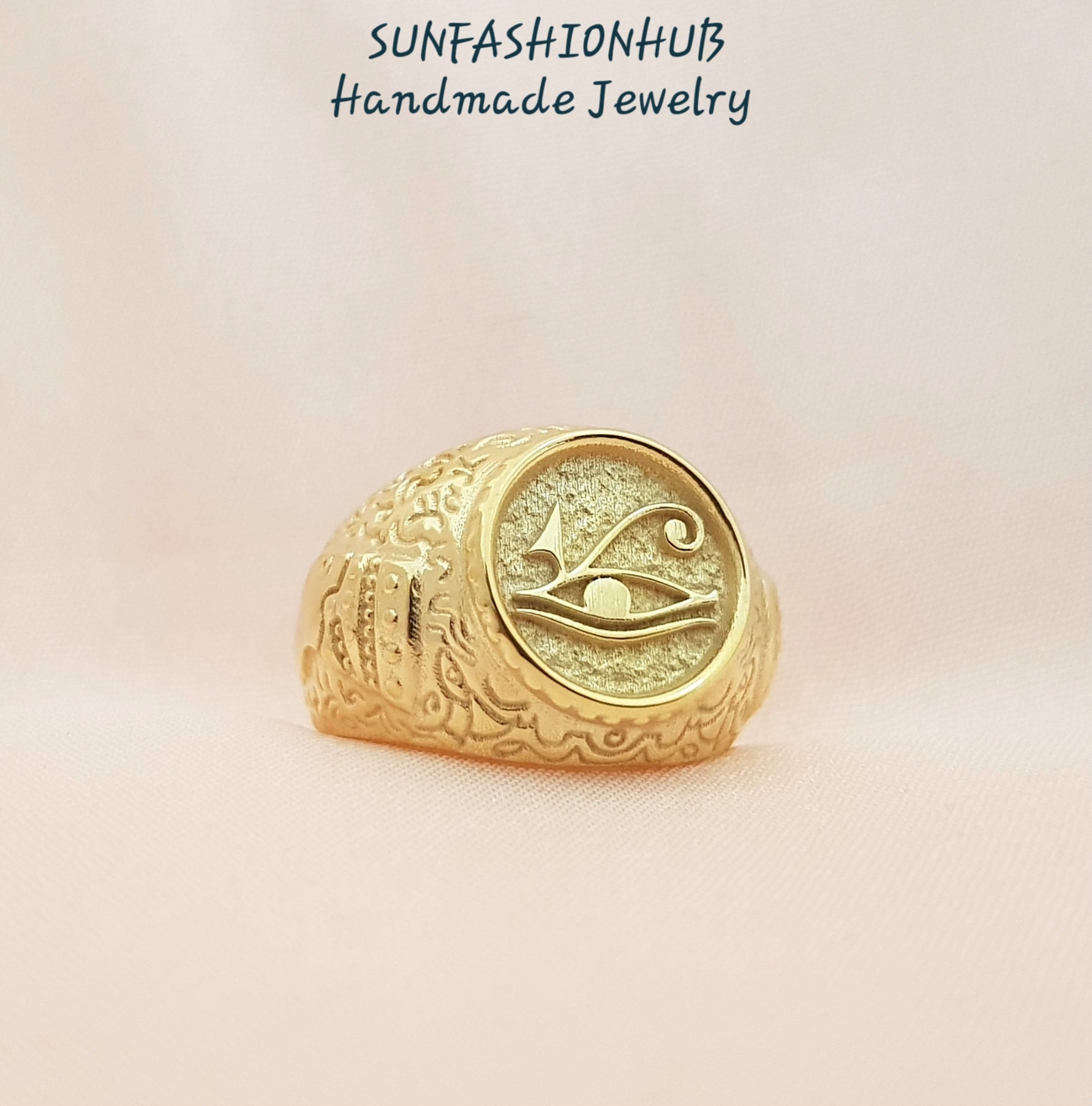 Eye of Horus Ring for Men and Women Sterling Silver Eye of Ra - Etsy