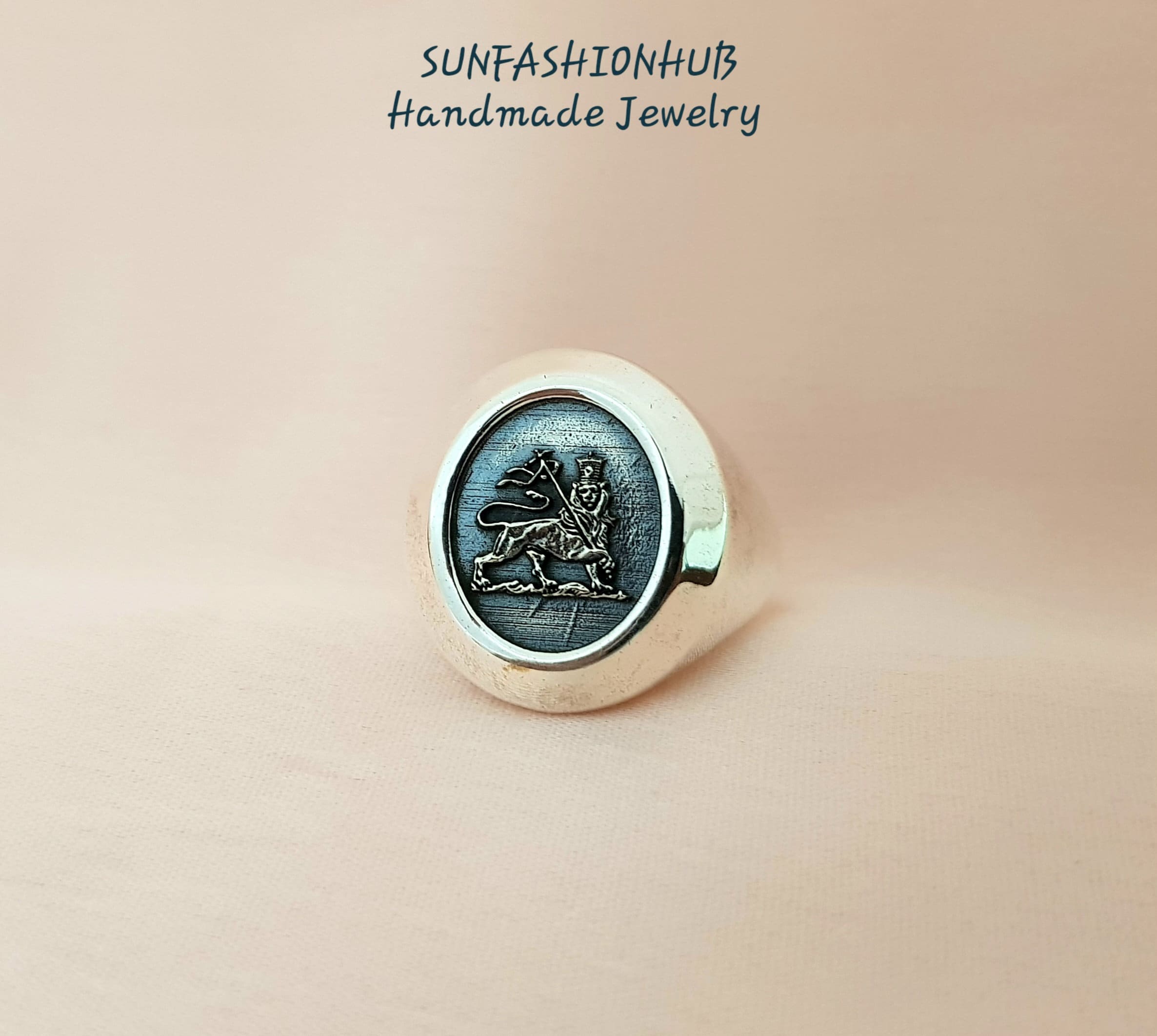 Griffin Square Signet Ring Gryphon the Lion Bodied Eagle - Etsy