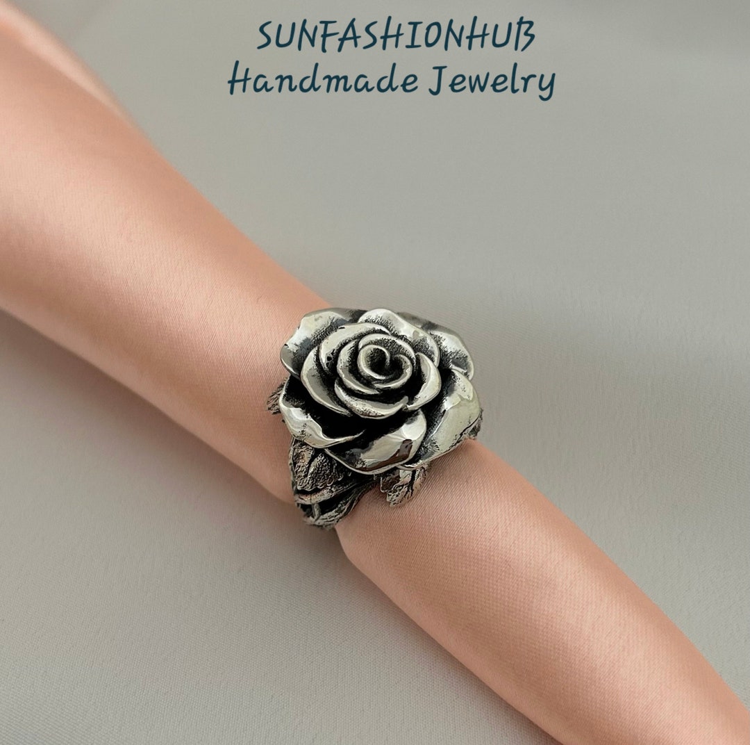925 Sterling Silver Enchanted Rose Ring ,forever Rose, Rose Jewelry ...