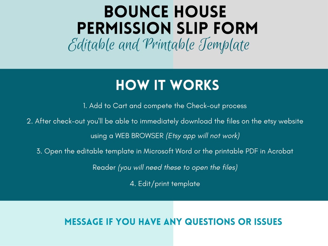 Inflatable Bounce House Rental Agreement, Bounce House Waiver of ...