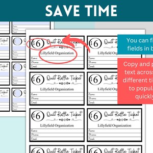 Editable Quilt Raffle Ticket, Ticket Printable, Editable Quilting ...