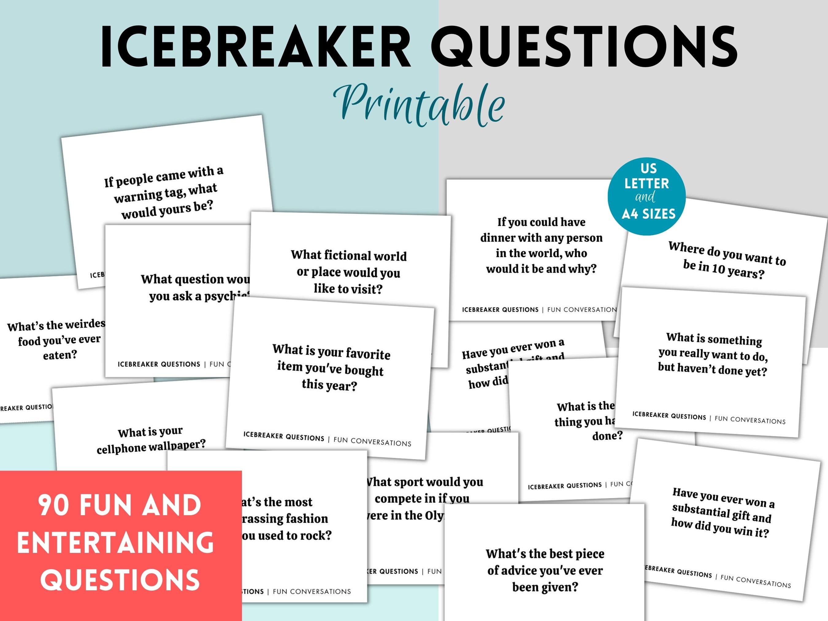 Conversation Starter Cards, Printable Conversation Cards, Road Trip ...