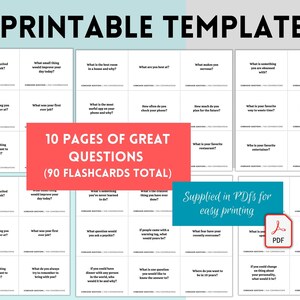 Conversation Starter Cards, Printable Conversation Cards, Road Trip ...