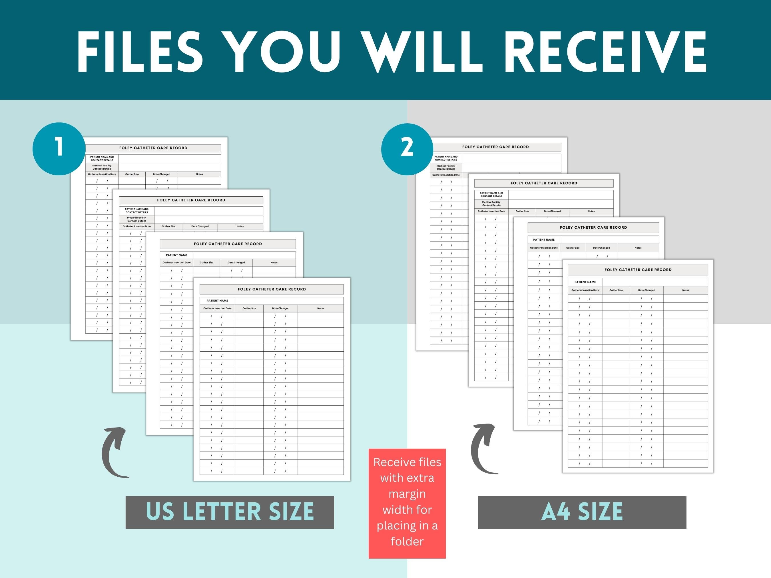 Foley Catheter Care Chart, Catheter Form, Foley Catheter Record Sheet ...
