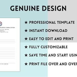 Doctor's Note, Dentist Note, Doctor's Letter, Dentist Letter, Medical ...