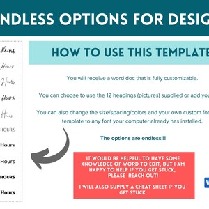 Business Hours Sign Editable Printable Template, Store Hours, Hours of ...