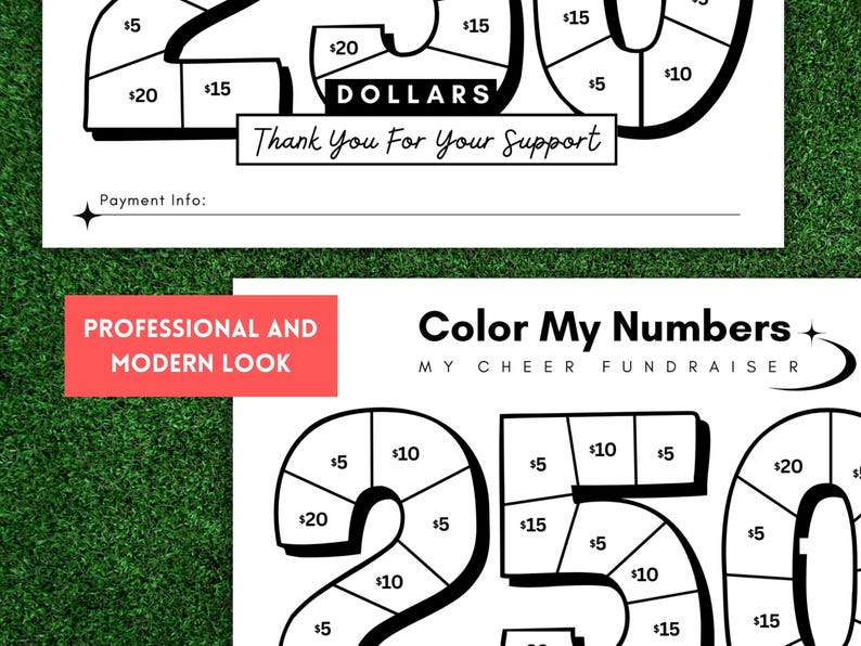 Fill My Number Cheer Fundraiser Printable, Cheerleading Team ...
