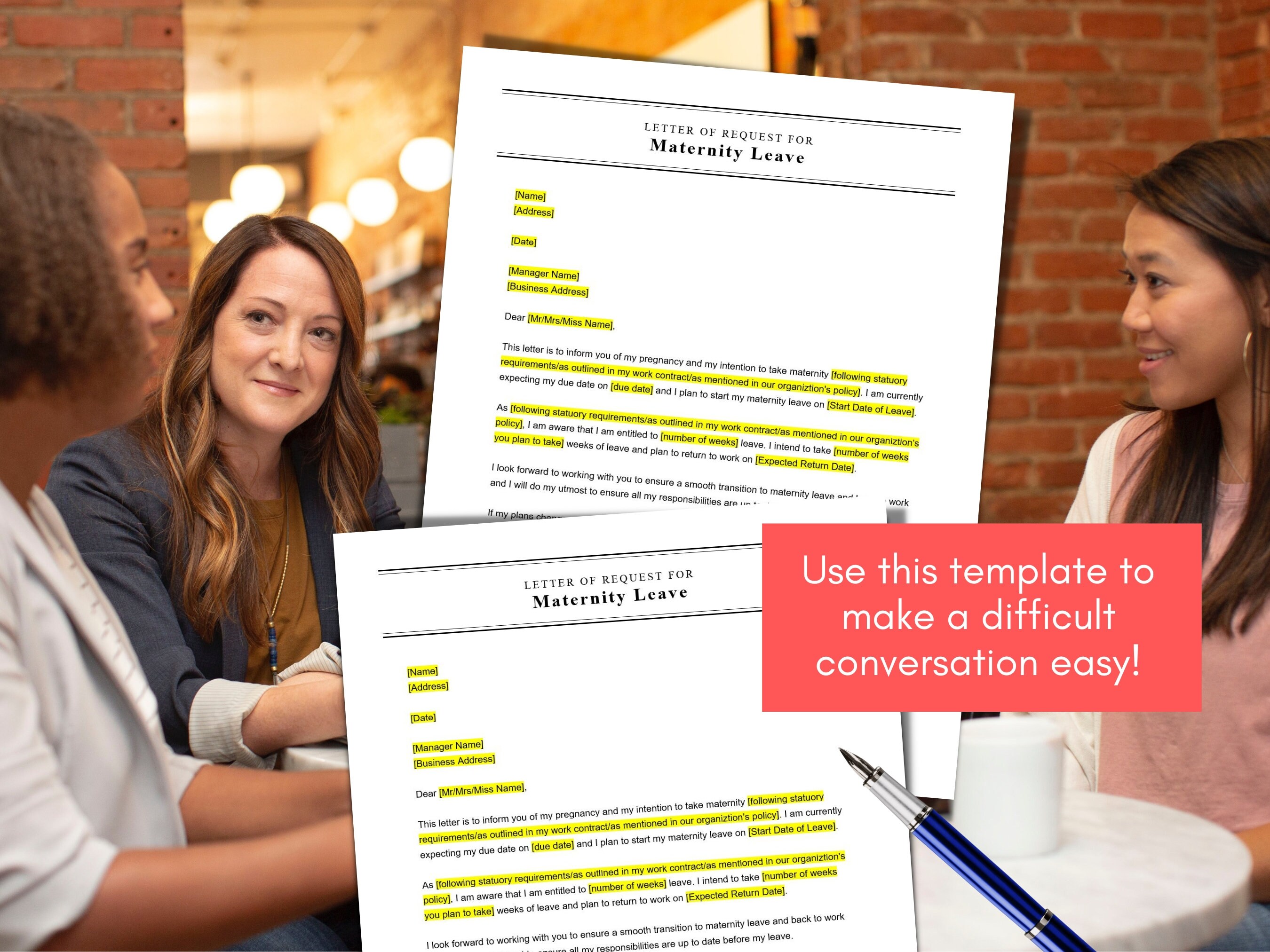 Maternity Leave Work Letter Template, Parental Leave, Maternity Leave ...