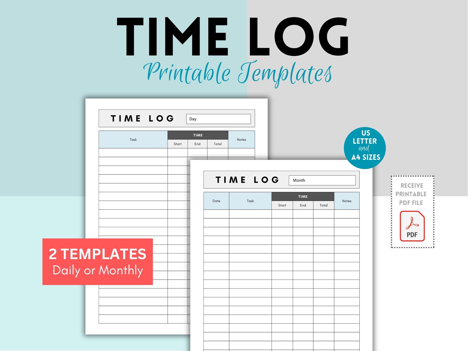Time Log Printable, Work Log Sheet, Time Tracker, Working Hours ...