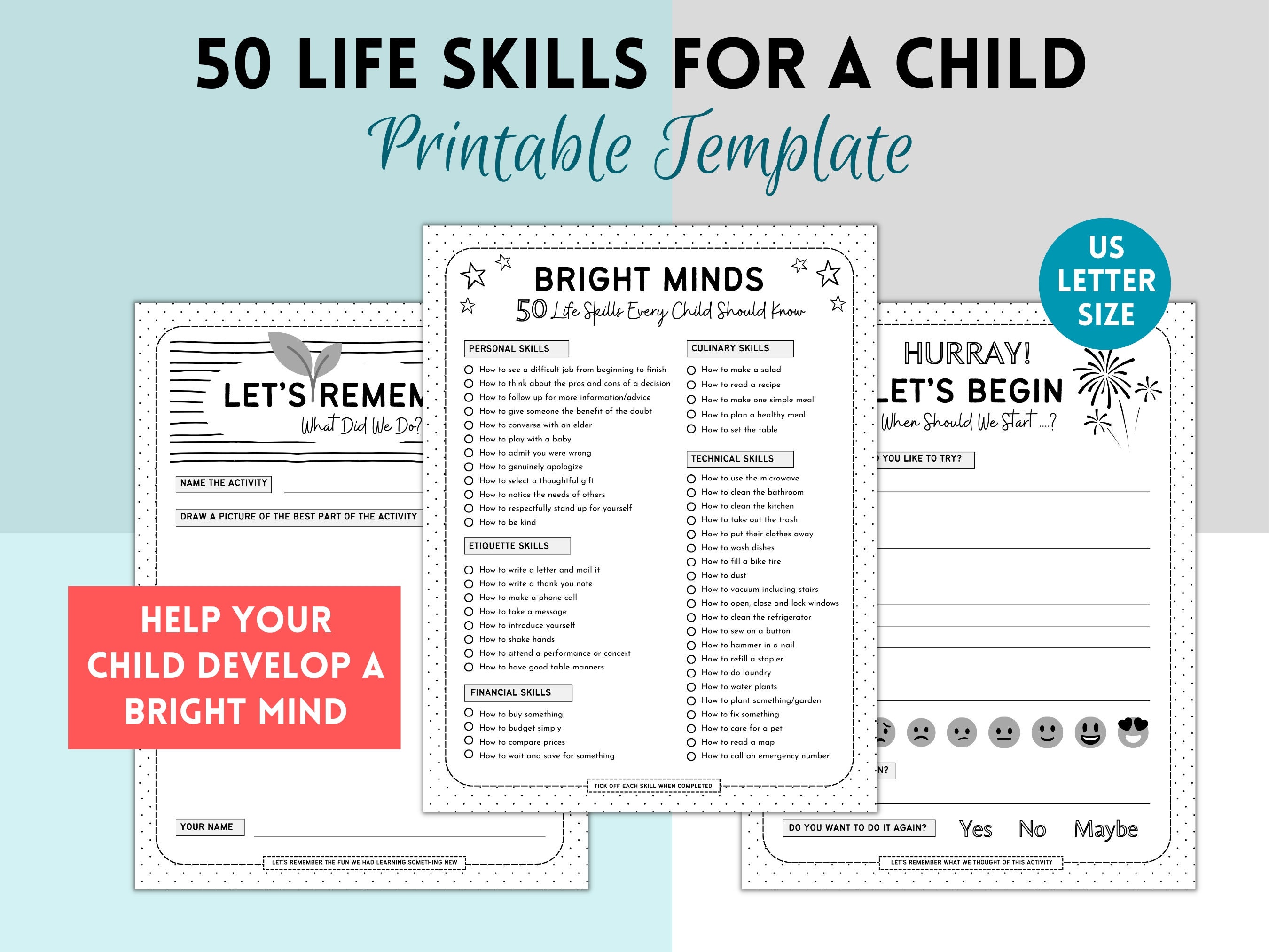 50 Life Skills Every Child Should Know, Life Skills for Kids, Home ...