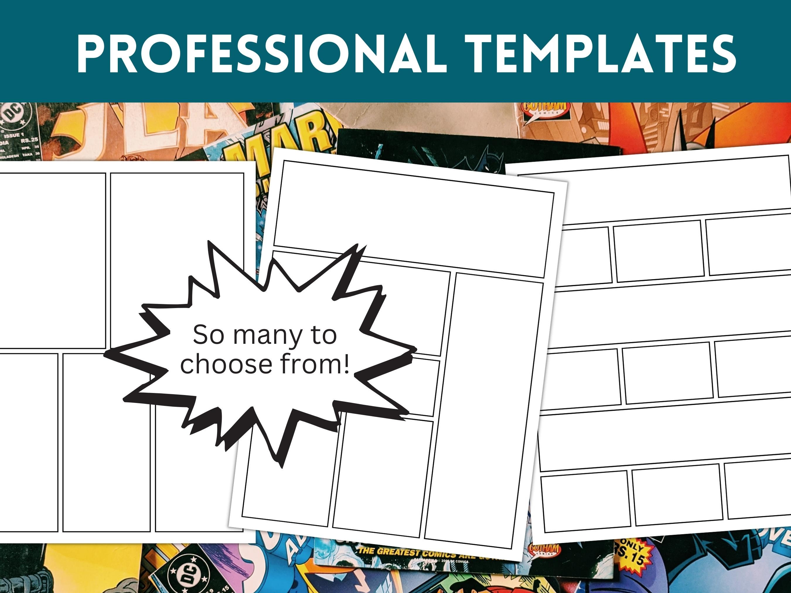 Blank Comic Book Template, Comic Drawing Book, Comic Book Panels ...