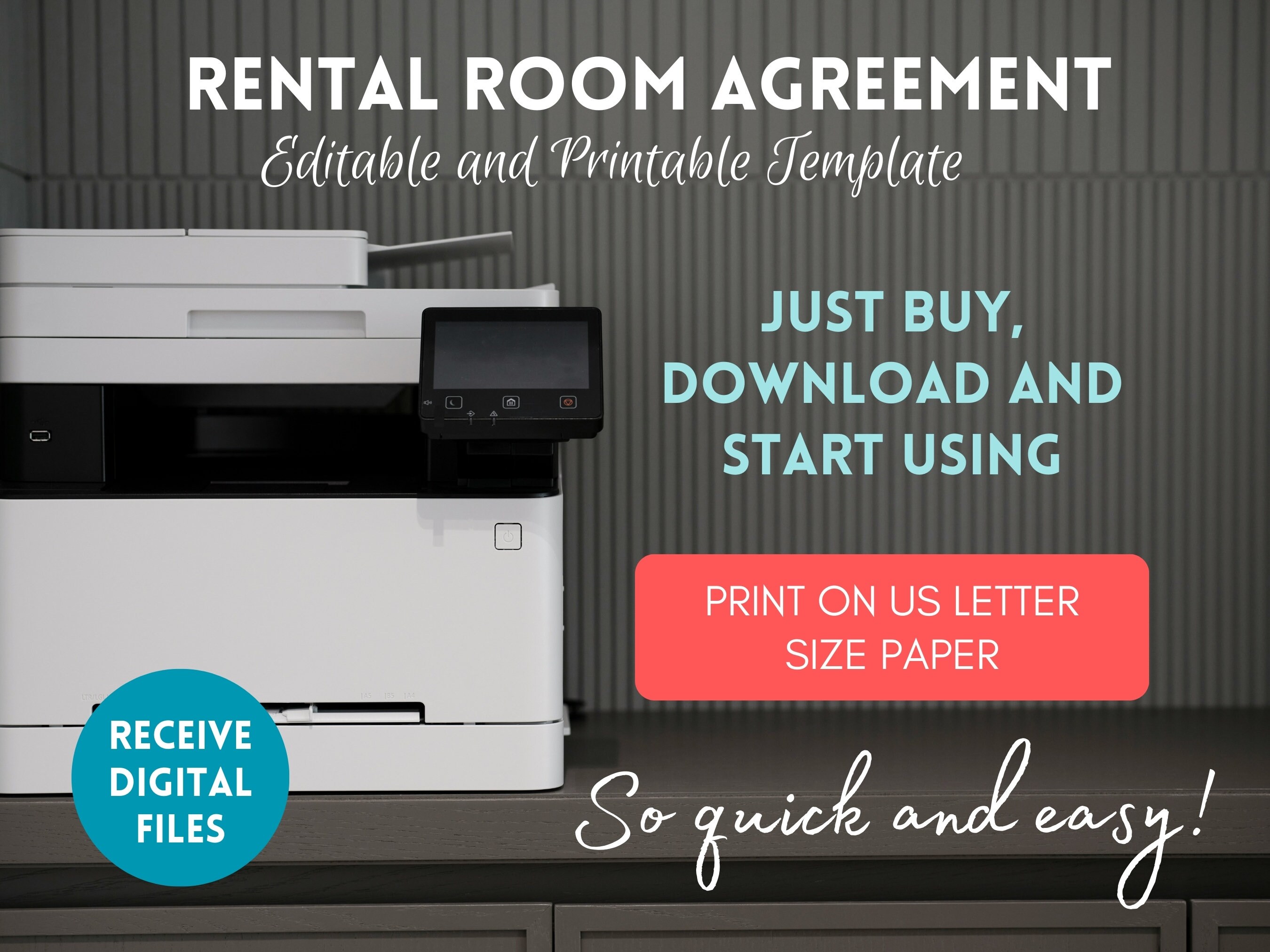 Roommate Agreement, Roommate Contract, Room Term Rental, Room Rental ...