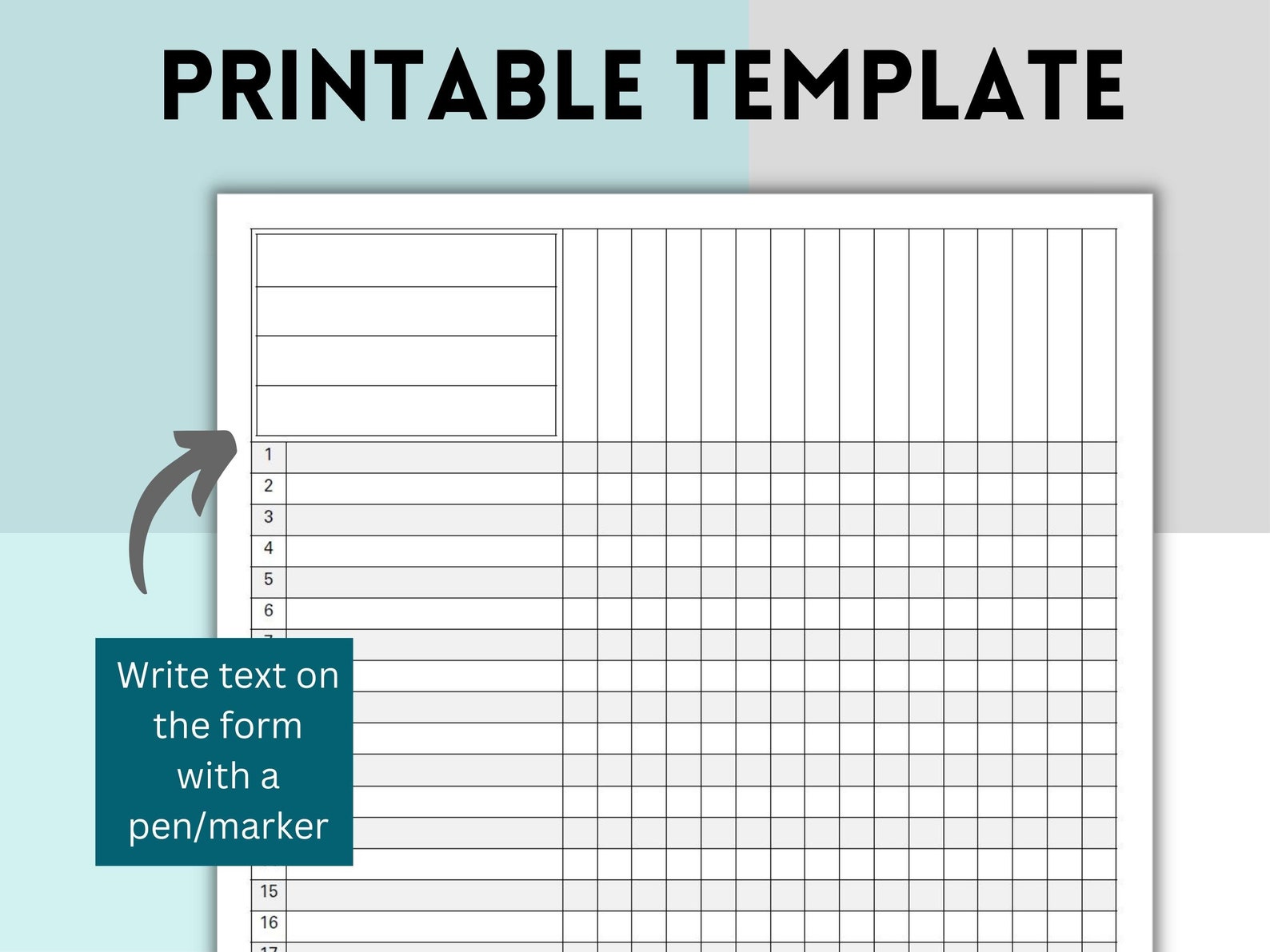 Printable Class Record, Class Gradebook, Teacher Gradebook, Class ...