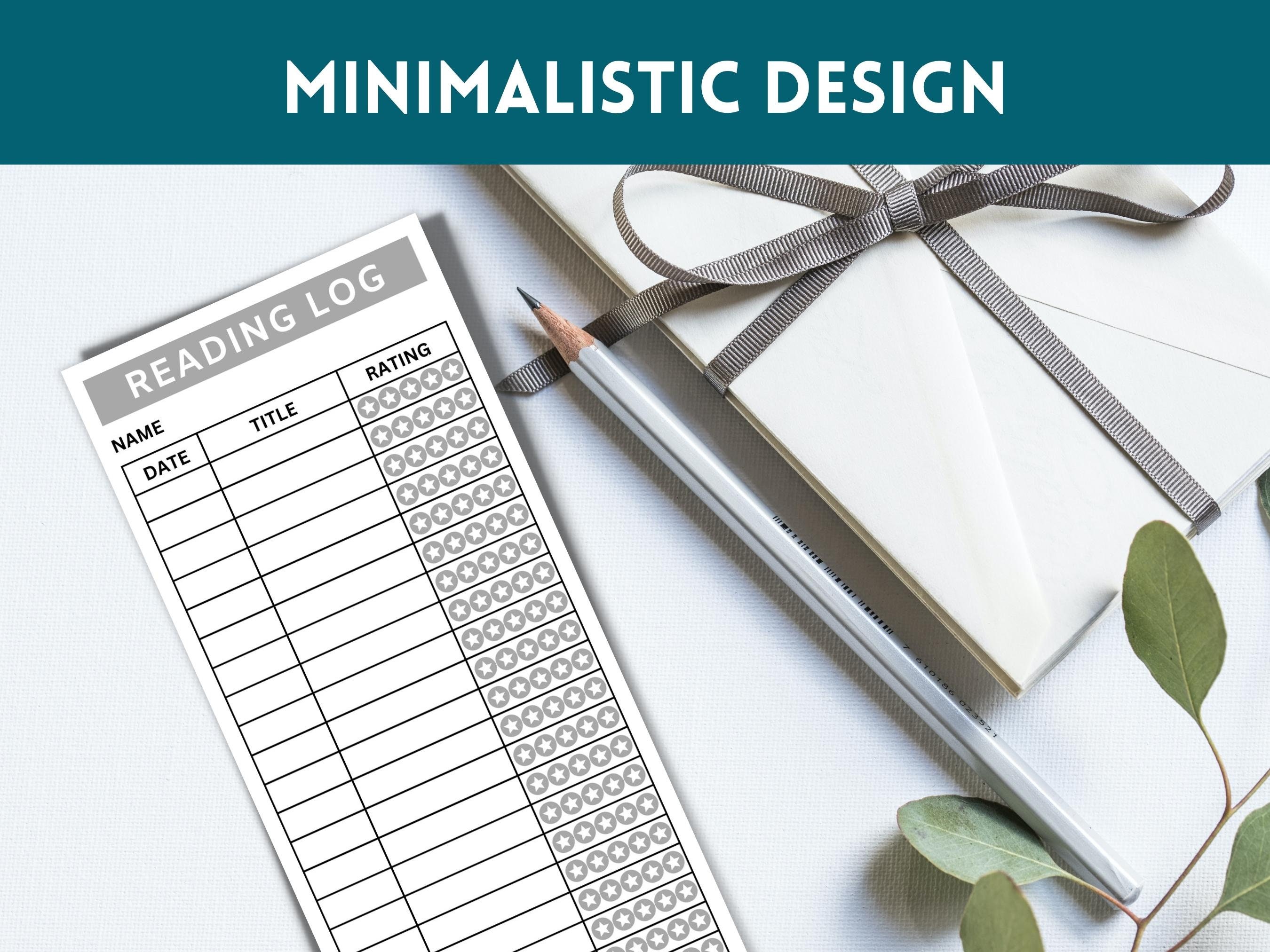 Printable Reading Log Bookmark, Reading Tracker, Books I've Read, Book ...