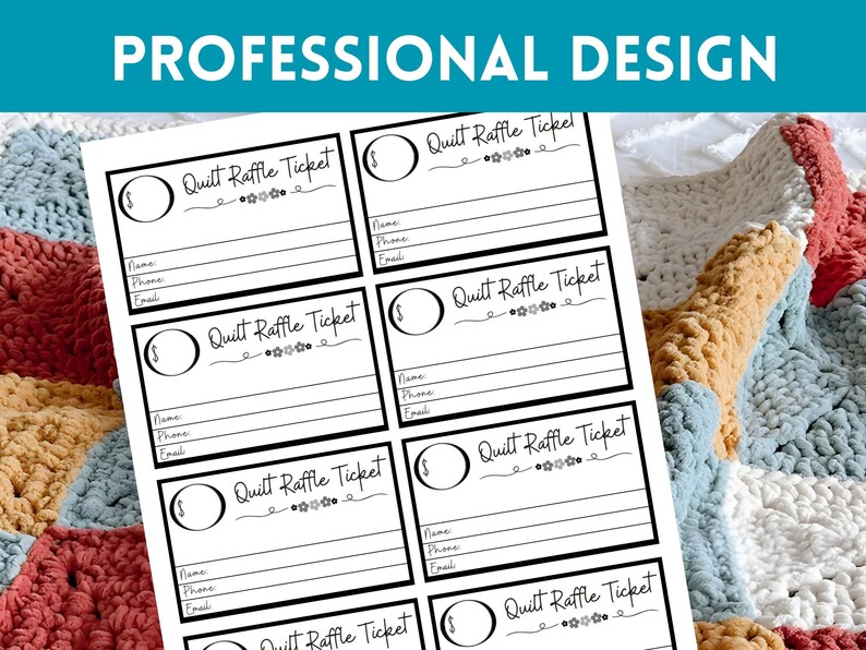 Editable Quilt Raffle Ticket, Ticket Printable, Editable Quilting ...