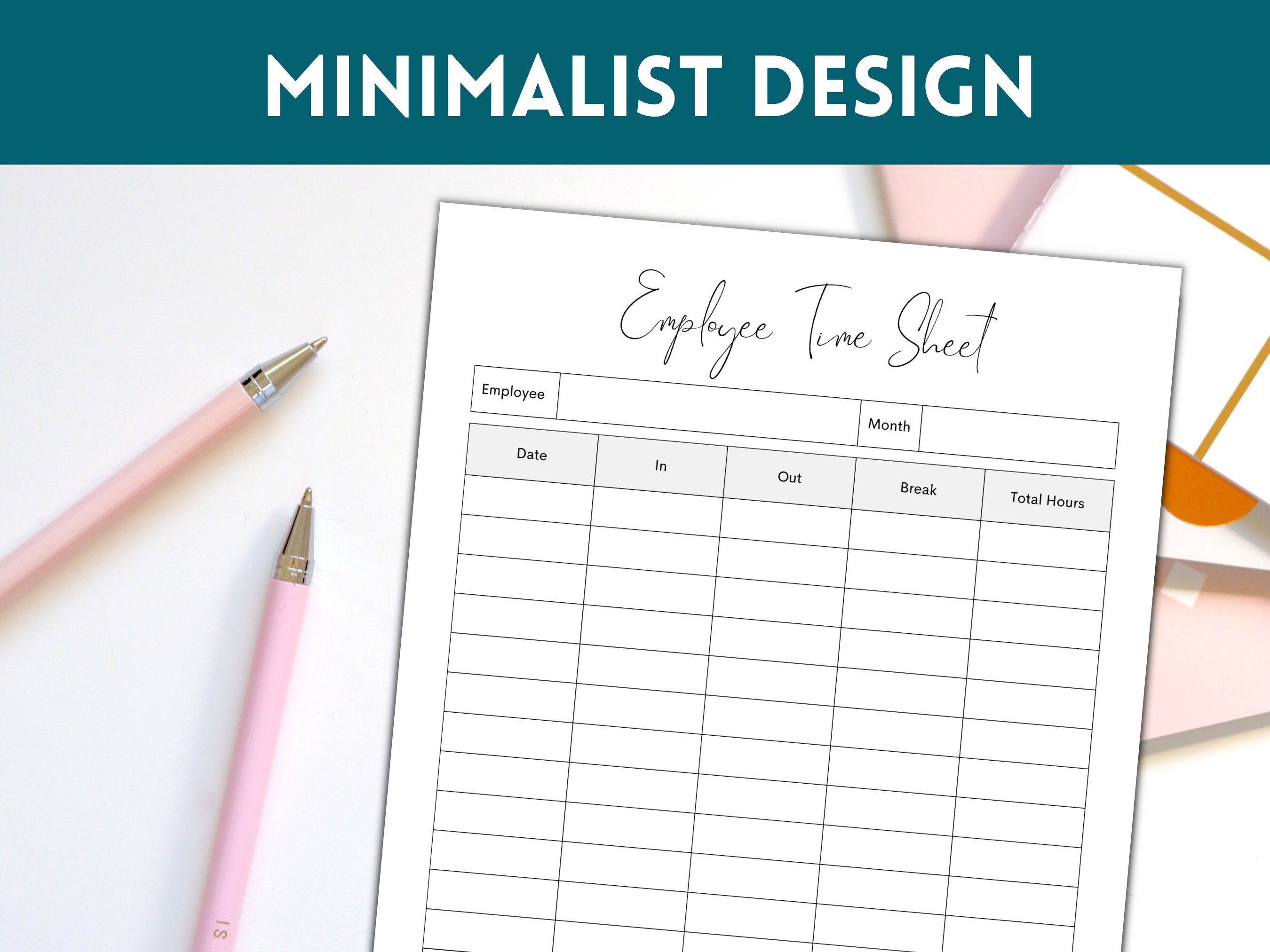 Employee Timesheet, Employee Schedule, Printable Timesheet, Time ...