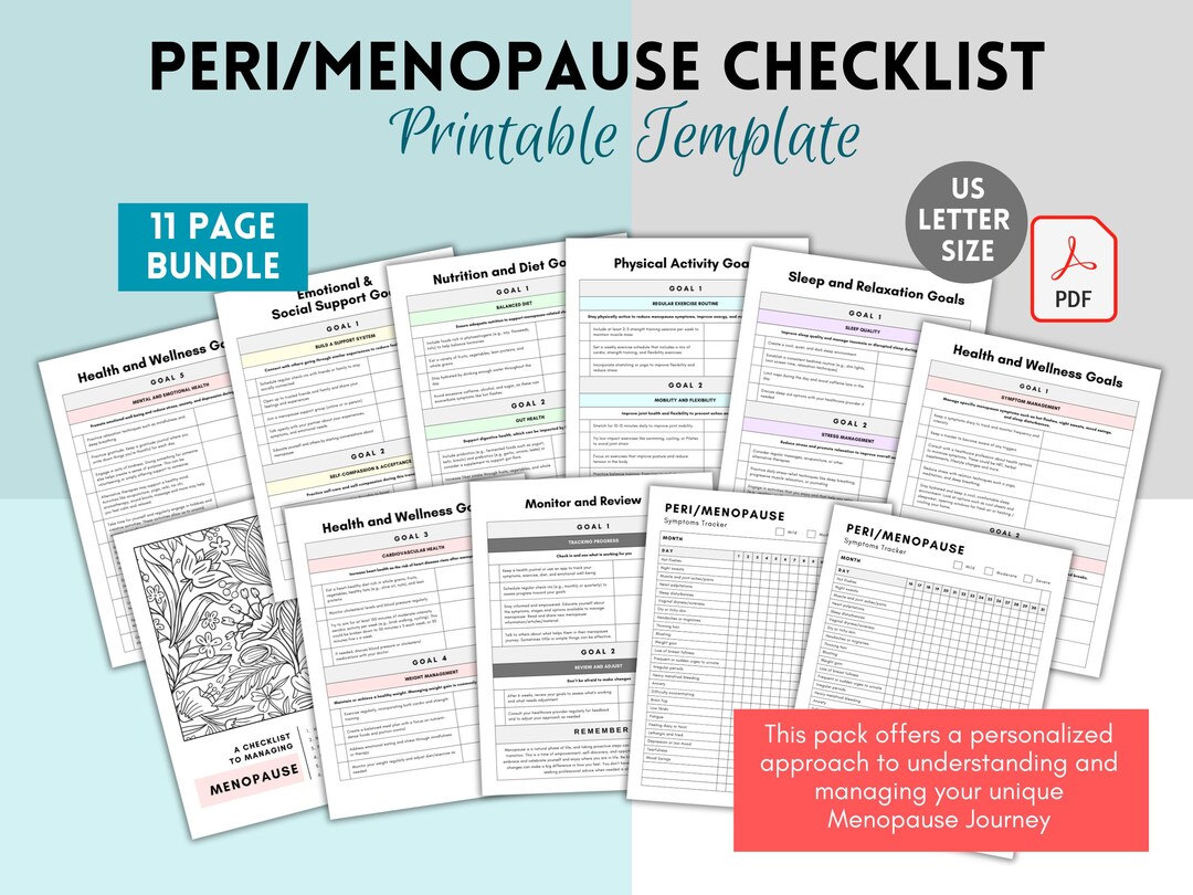 Peri Menopause Symptoms Tracker, Menopause Guide, Perimenopause Tracker ...