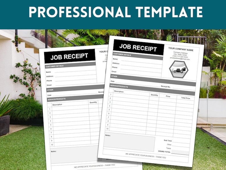 Business Receipt, Customer Receipt, Small Business Template, Receipt ...