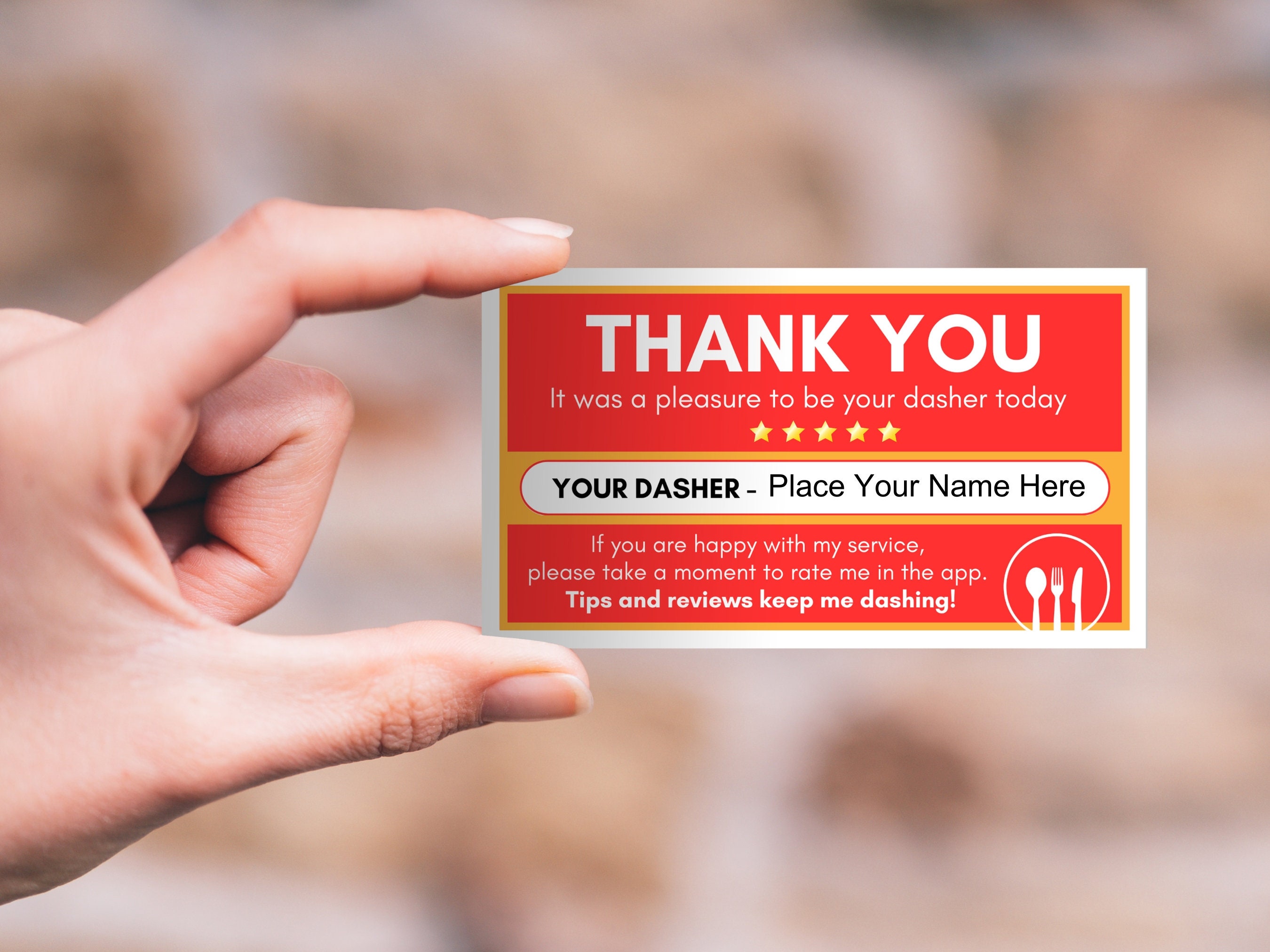 Doordash Delivery Rating Cards, Food Delivery Driver, Doordash Customer ...