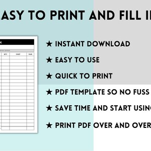 Bank Account Tracker Printable Form, Bank Deposit Log, Money Balance ...