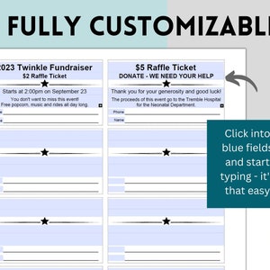 Printable Editable Raffle Ticket, Enter to Win Custom Ticket, PDF ...