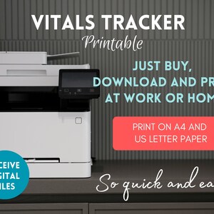 Vitals Tracker Chart, Vitals Sign Sheet, Vitals Signs Log, Medical ...