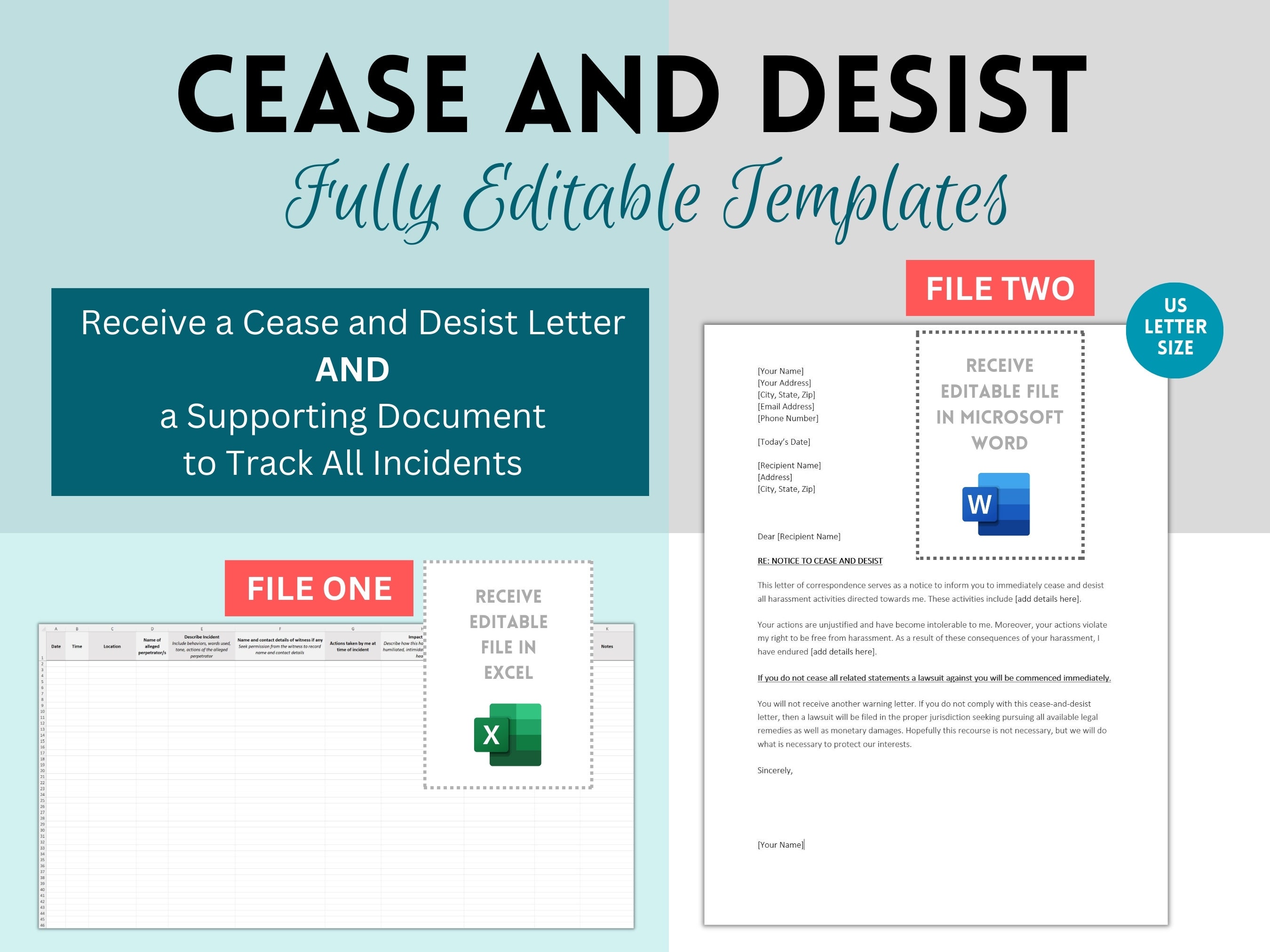 Harassment Cease and Desist Letter Template, Cease and Desist Letter ...
