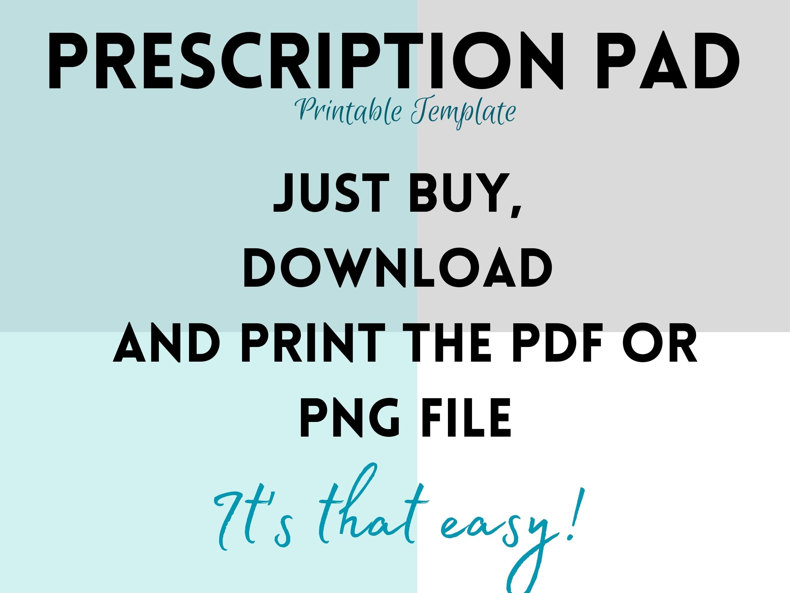 Prescription Pad Template Pdf