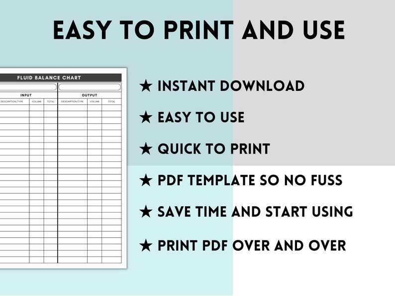 Fluid Balance Chart, Fluids Intake and Output Record, Intake and Output ...