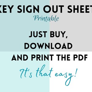 Key Sign Out Sheet, Signature List, Contact List, Sign in Out Form ...