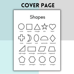 Basic Shape Pages, 18 Basic Shape Coloring Pages, Shape Practice, Shape ...