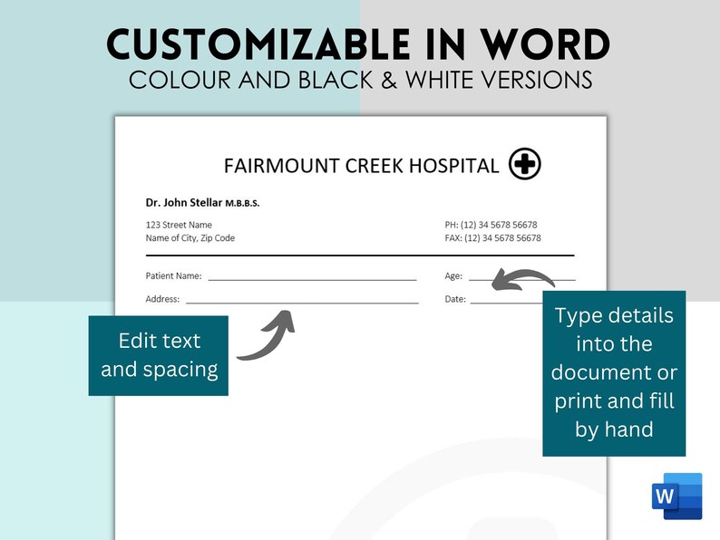 Prescription Pad Template, Rx Prescription Notepad Template ...