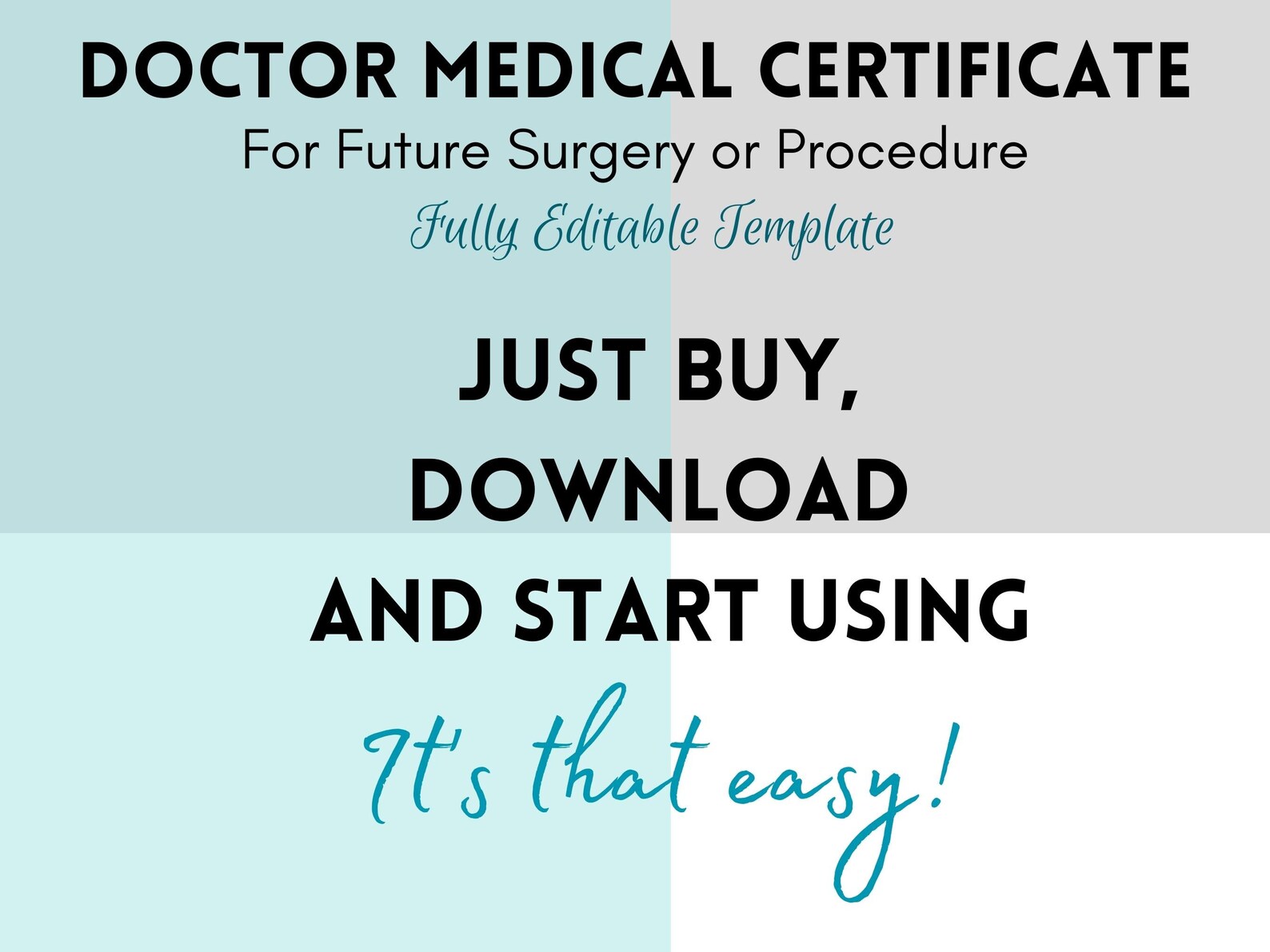 Doctor's Note, Doctor's Letter, Medical Certificate, Printable Medical ...