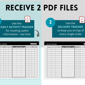 Doordash Daily Activity Tracker, Doordash Delivery Tracker, Delivery ...