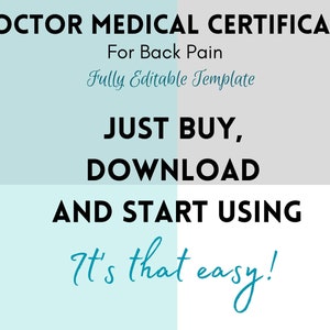 Doctor's Note, Doctor's Letter, Medical Certificate, Printable Medical ...