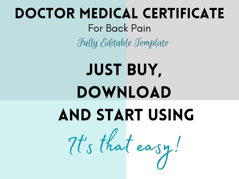 Doctor's Note, Doctor's Letter, Medical Certificate, Printable Medical ...