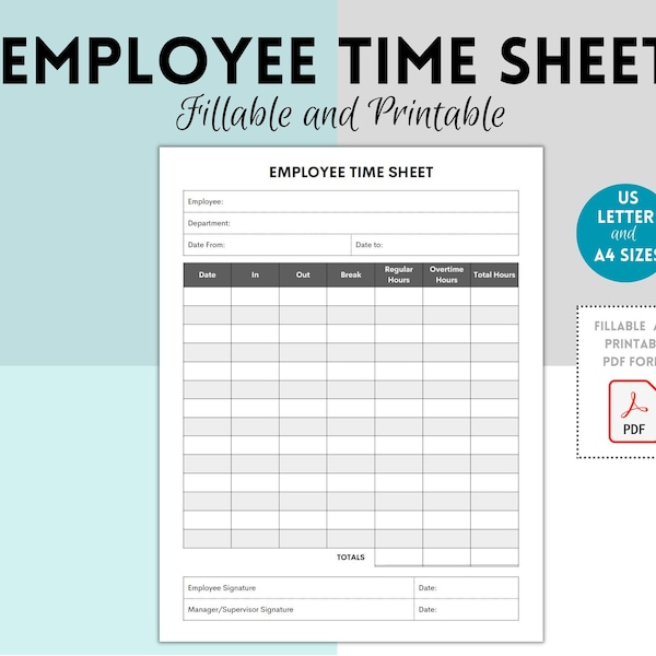 Small Business Time Sheet Employee Time Sheet Timesheet Tracker ...
