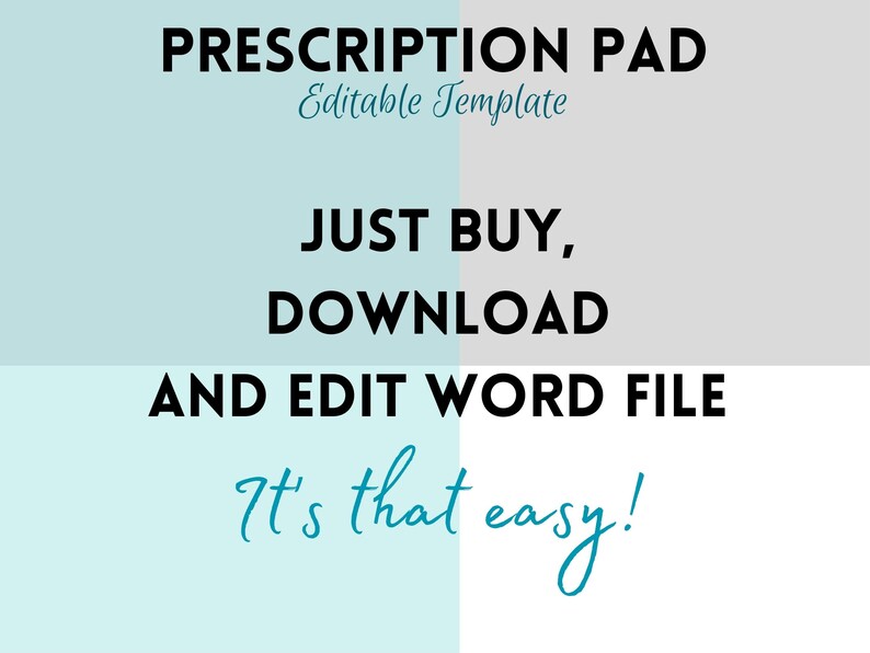 Prescription Pad Template, Rx Prescription Notepad Template ...