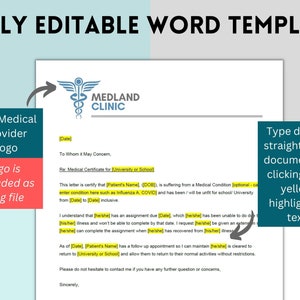 Doctor's Note, Doctor's Letter, Medical Certificate, Missing Assignment ...