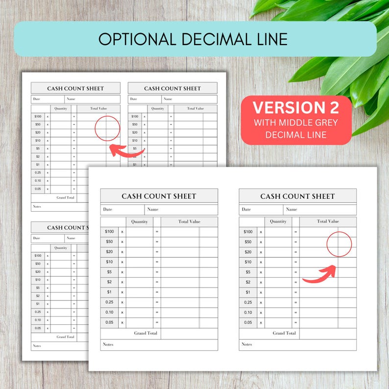 Cash Breakdown, Count Sheet, Cash Breakdown Slip PDF, Cash Withdrawal ...