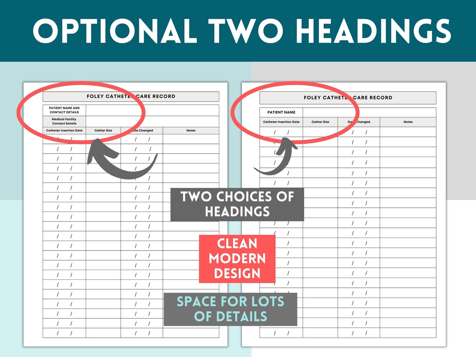 Foley Catheter Care Chart, Catheter Form, Foley Catheter Record Sheet ...