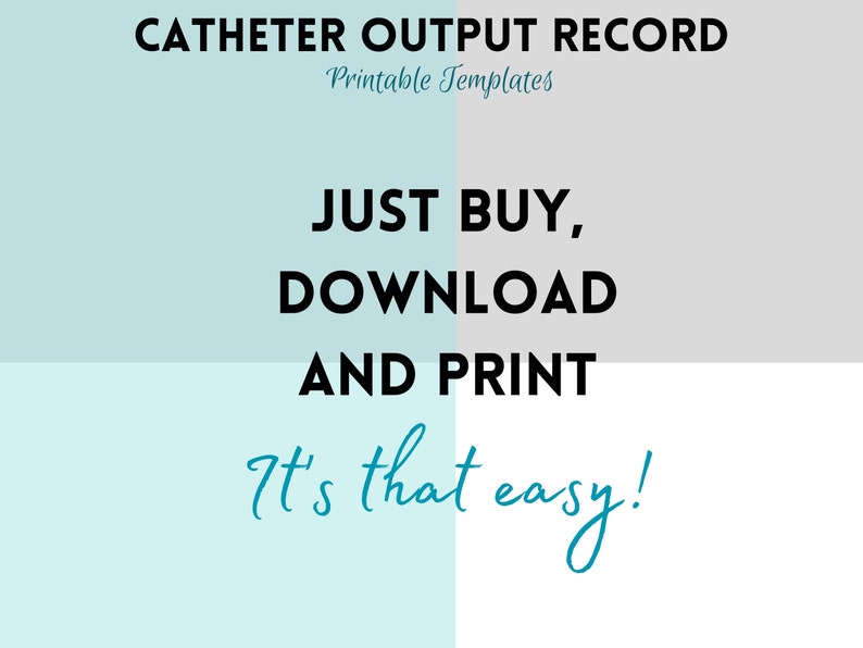 Catheter Output Record, Foley Catheter Form, Foley Catheter Record ...